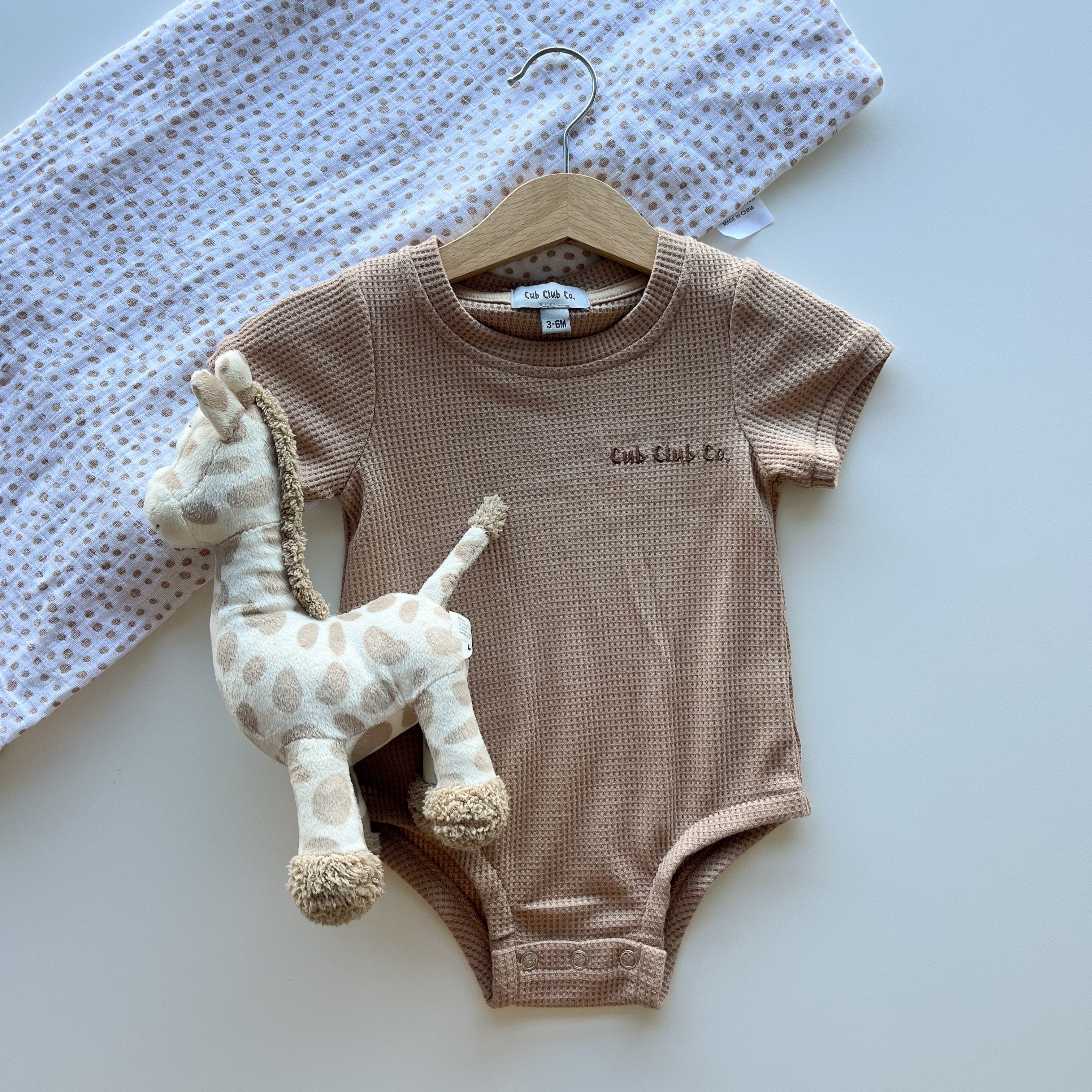 Waffle Bodysuit - Tan – Cub Club Co.